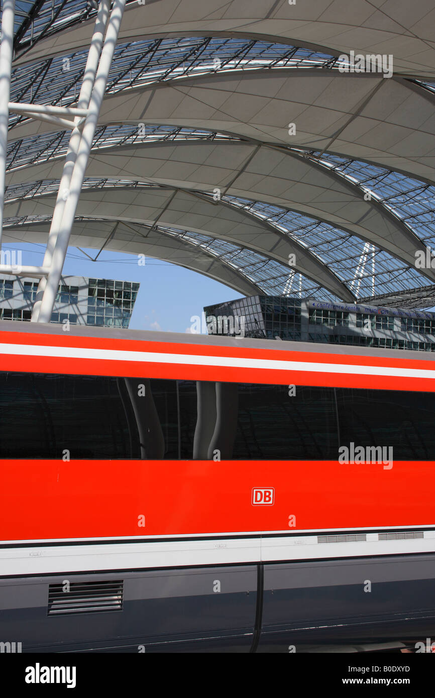 1:1 model of high speed train Transrapid, airport Munich, Terminal 2 ...