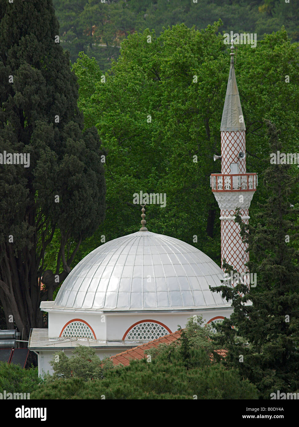 DOME OF MOSQUE IN VILLAGE OF BAYIR, BOZBURUN PENINSULA MUGLA TURKEY ...