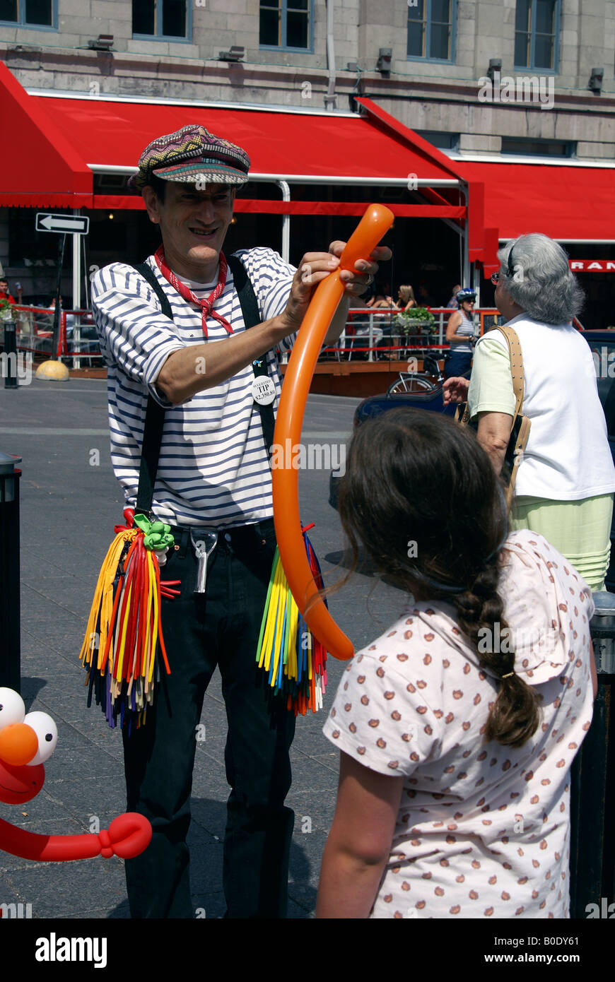 busker balloon-maker Montreal Quebec Canada Stock Photo - Alamy