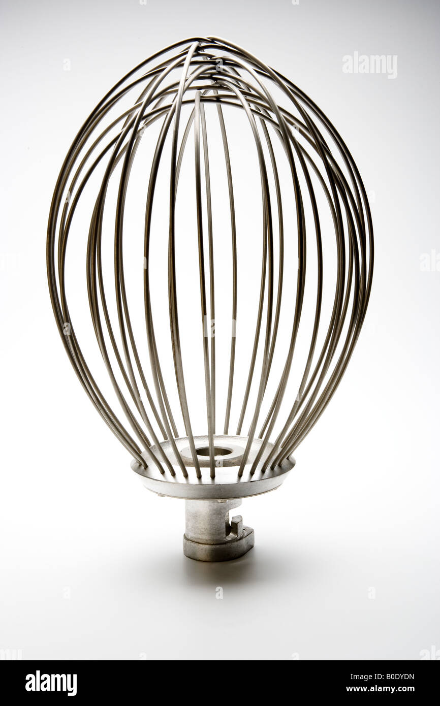 A mixing head for a commercial mixer on a white background Stock Photo ...