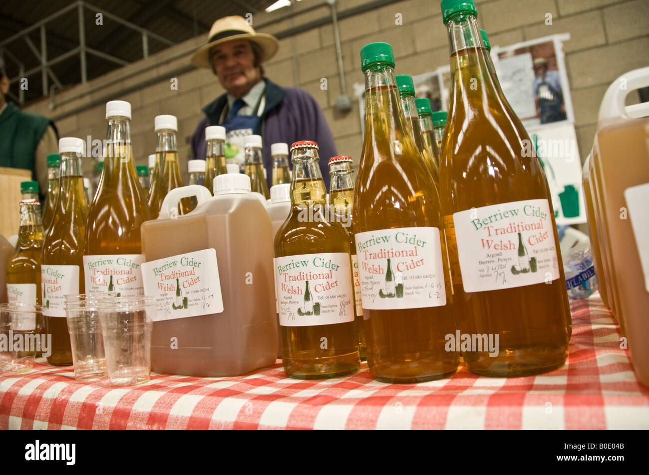 bottles of Berriew Welsh Cider at the Mid Wales Mouthful food festival ...
