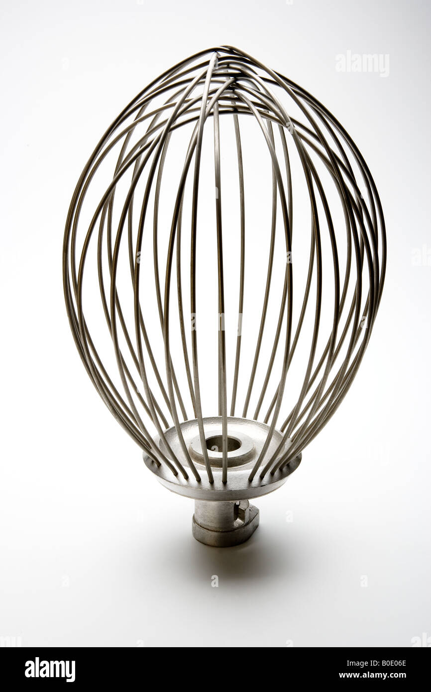 A mixing head for a commercial mixer on a white background Stock Photo ...