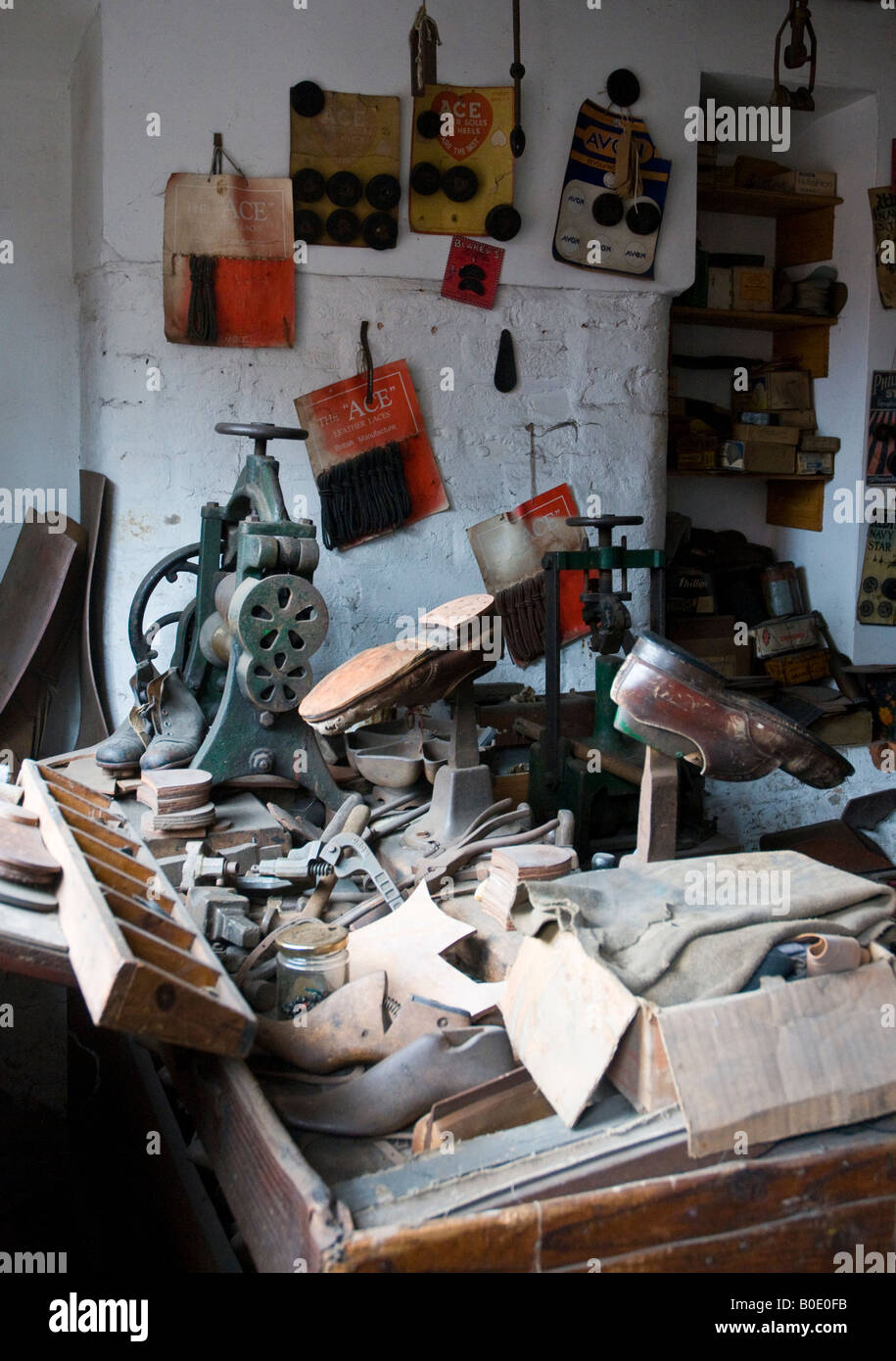 The cobblers at the Black Country Museum, Dudley, West Midlands ...