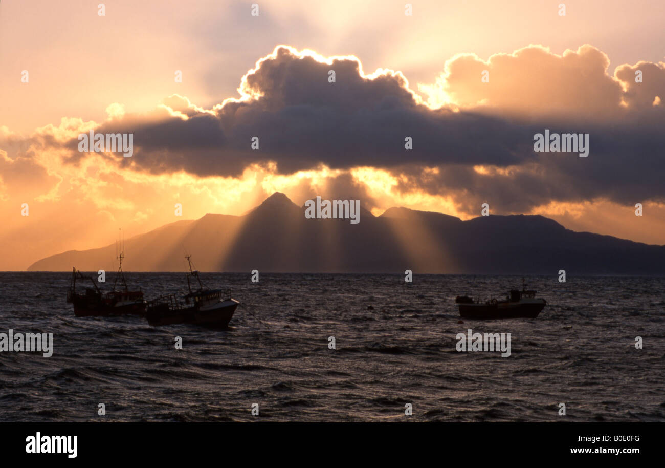 Isle of Rum viewed from Elgol, Skye, Scotland Stock Photo - Alamy