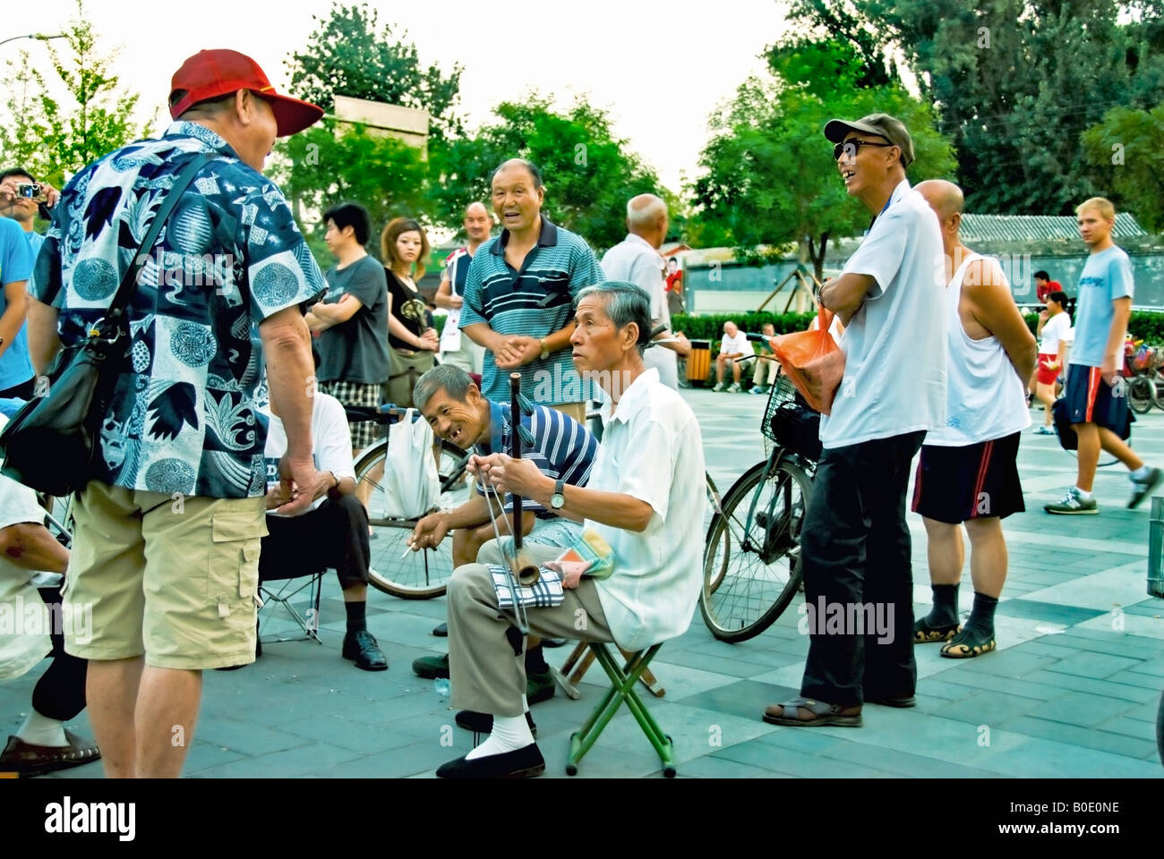 Beijing CHINA, Crowd senior people activities, CHinese Men Gathering to ...