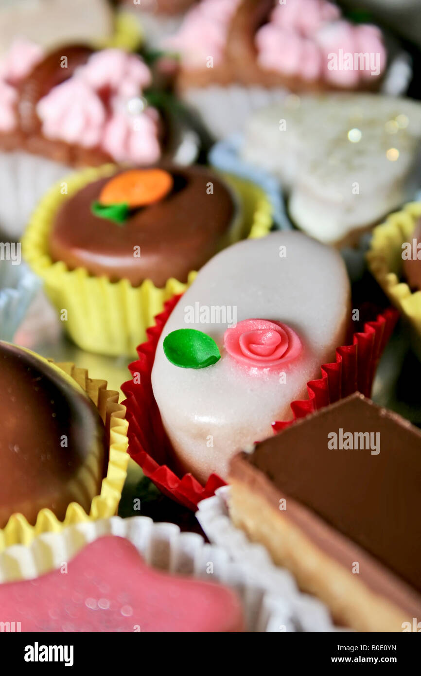 many different colorful chocolate cookies Stock Photo - Alamy