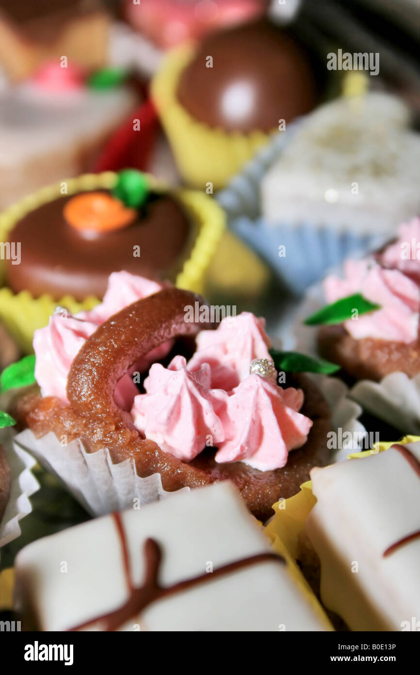 many different colorful chocolate cookies Stock Photo - Alamy