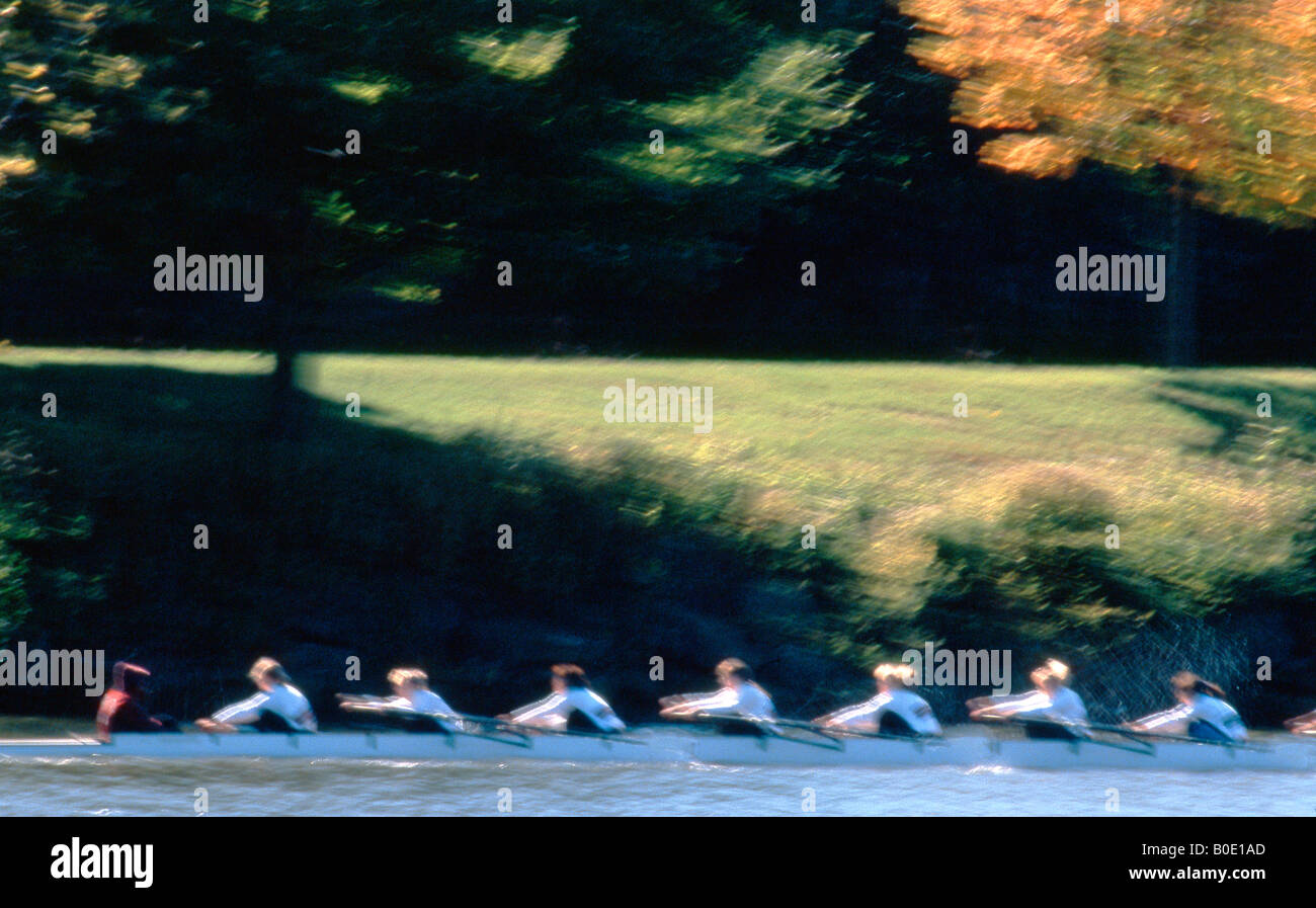 Sculling on the Schuylkill River, Philadelphia, PA Stock Photo - Alamy