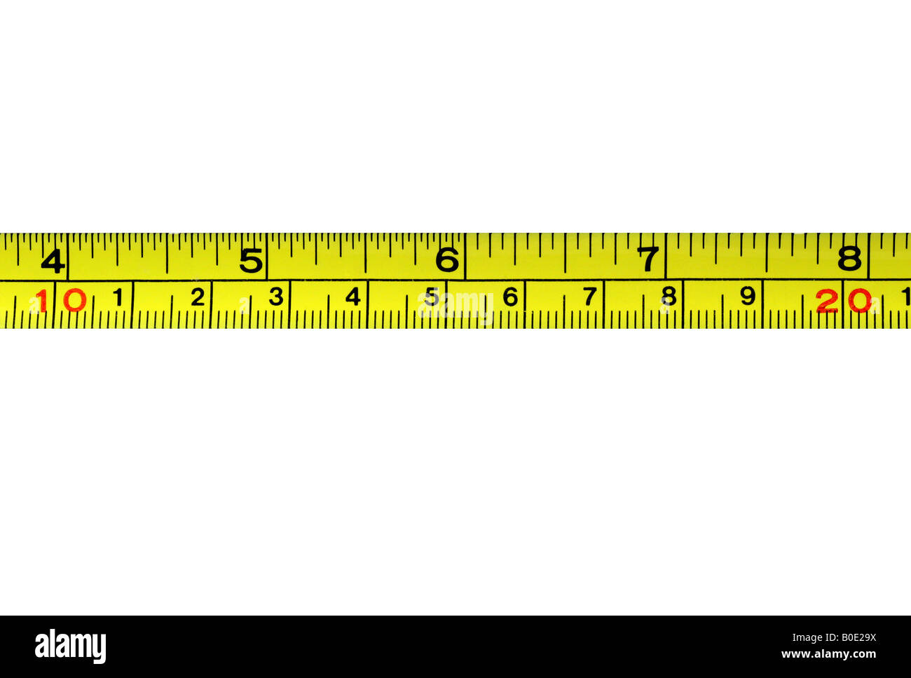 Yellow measure tape scale Cut Out Stock Images & Pictures - Alamy