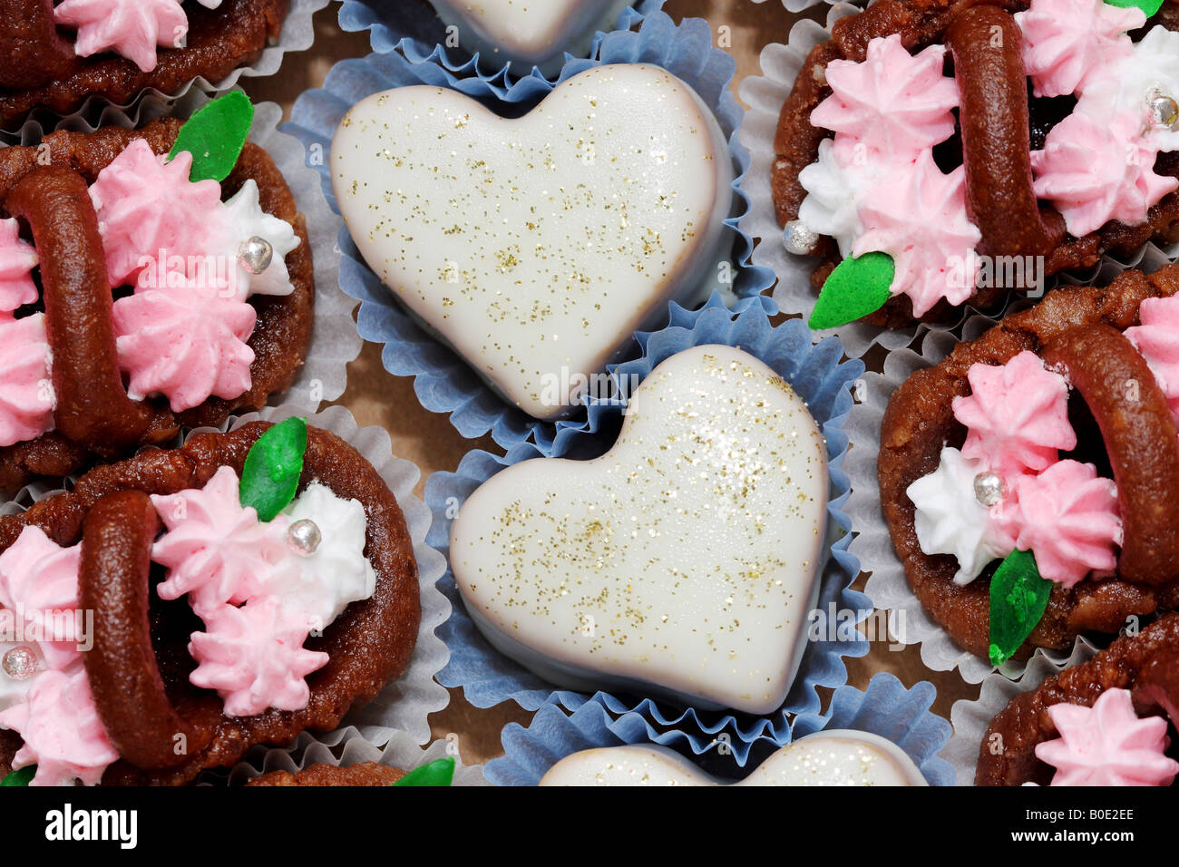 many different colorful chocolate cookies Stock Photo - Alamy