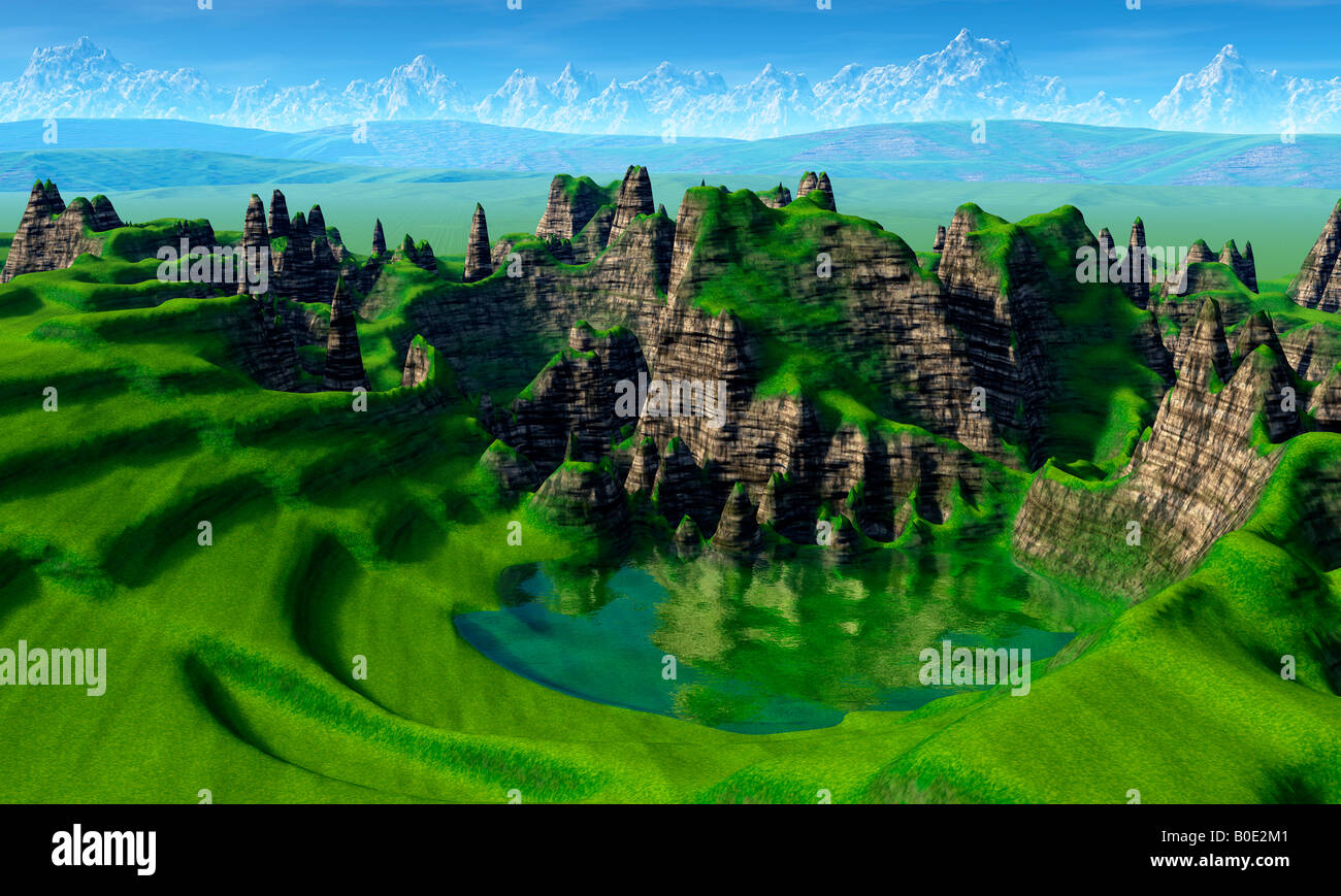 Representation of landscape Stock Photo - Alamy