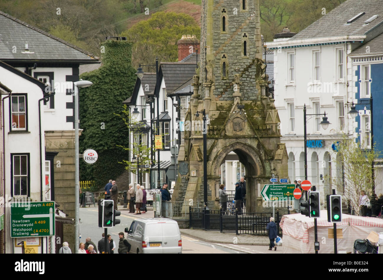 Machynlleth Powys wales UK Stock Photo - Alamy