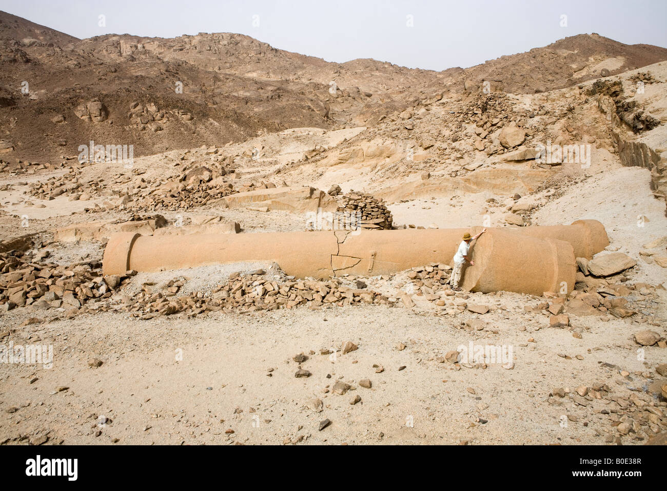 Giant abandoned column at Roman quarry of Mons Claudianus, Eastern ...