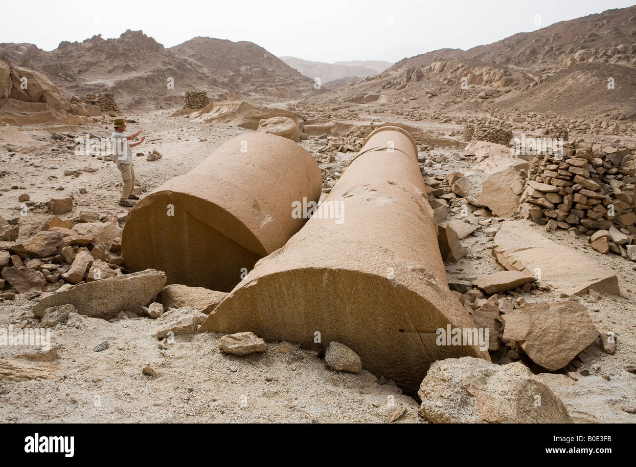 Giant abandoned column at Roman quarry of Mons Claudianus, Eastern ...