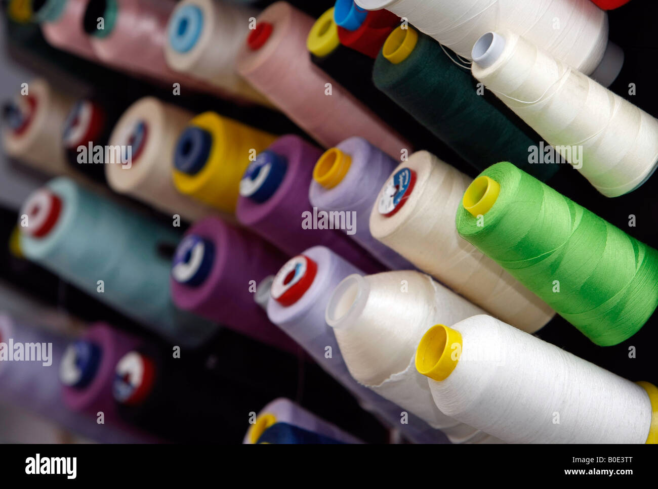 Close up of cotton reels Stock Photo - Alamy