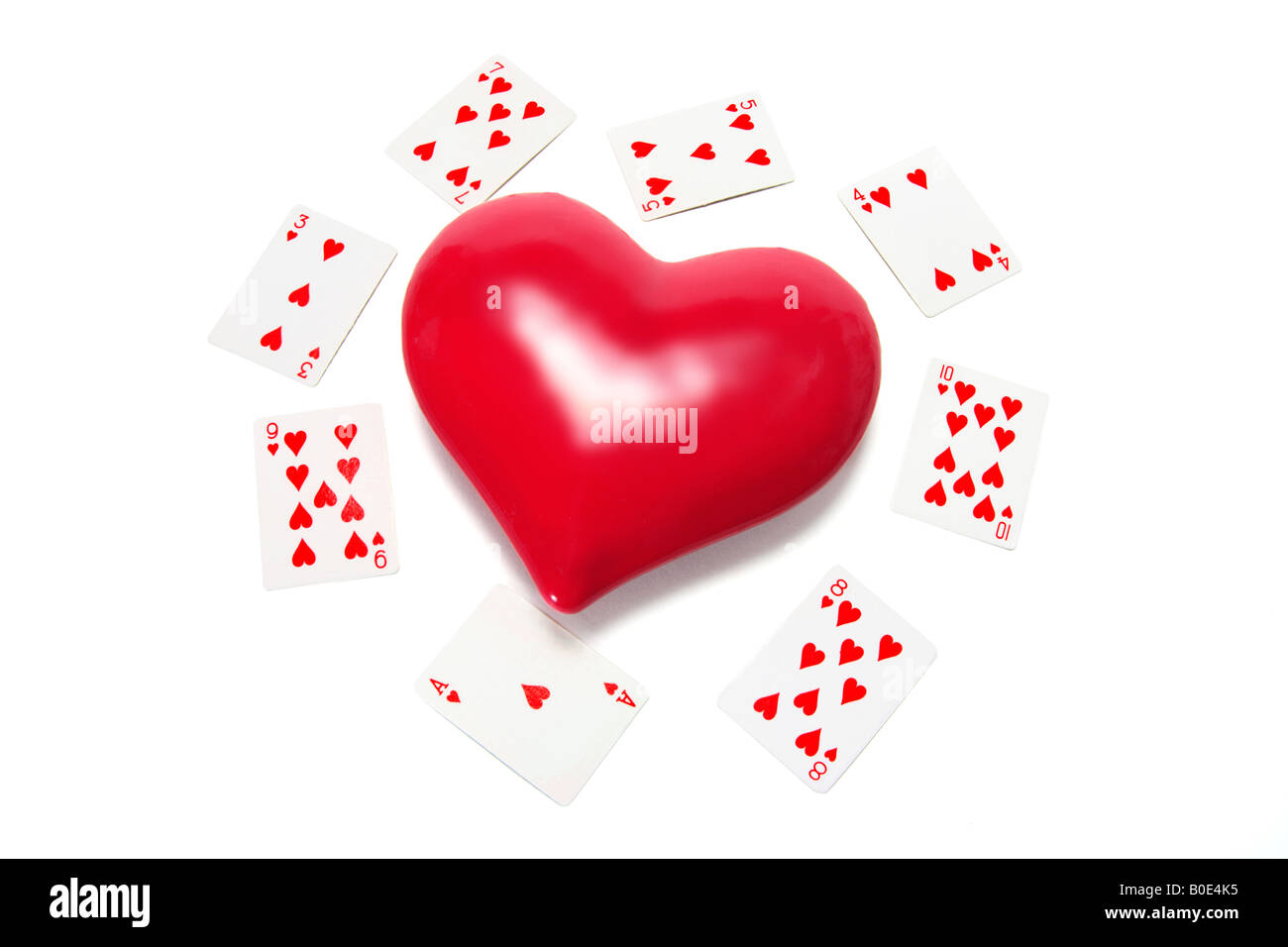 Heart Symbol with Playing Cards Stock Photo - Alamy