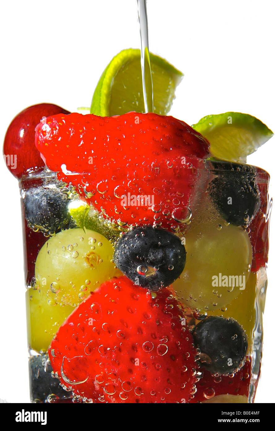colorful fruit in a glass Stock Photo - Alamy