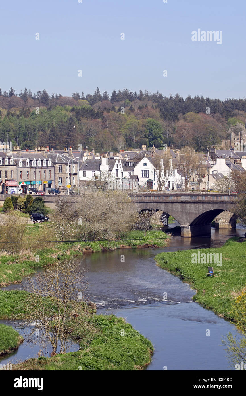 The town of Ellon on the river Ythan in Aberdeenshire, Scotland, UK ...