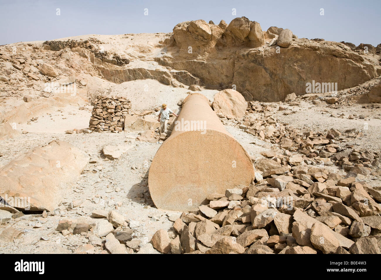 Giant abandoned column at Roman quarry of Mons Claudianus, Eastern ...
