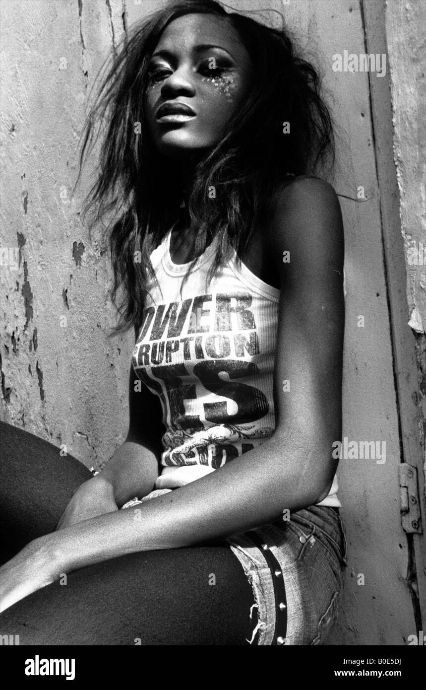 model with scared expression Stock Photo - Alamy