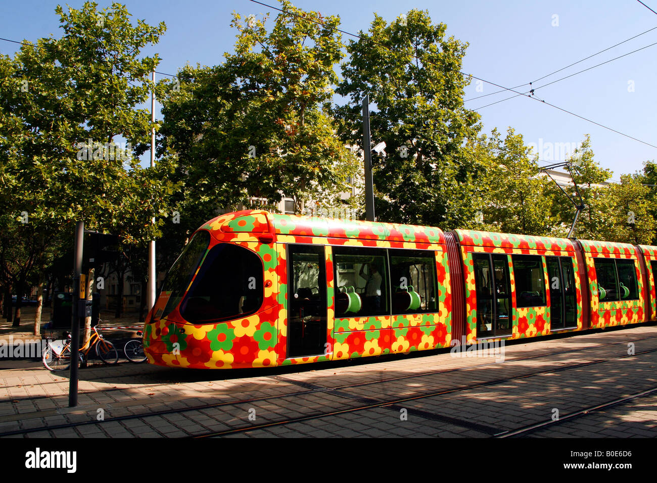 Tramway, line two, Montpellier, Languedoc-Roussillon, France Stock ...