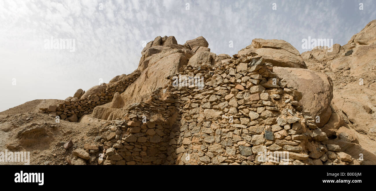 Panorama of ancient town at Mons Claudianus, Eastern Desert, Egypt ...