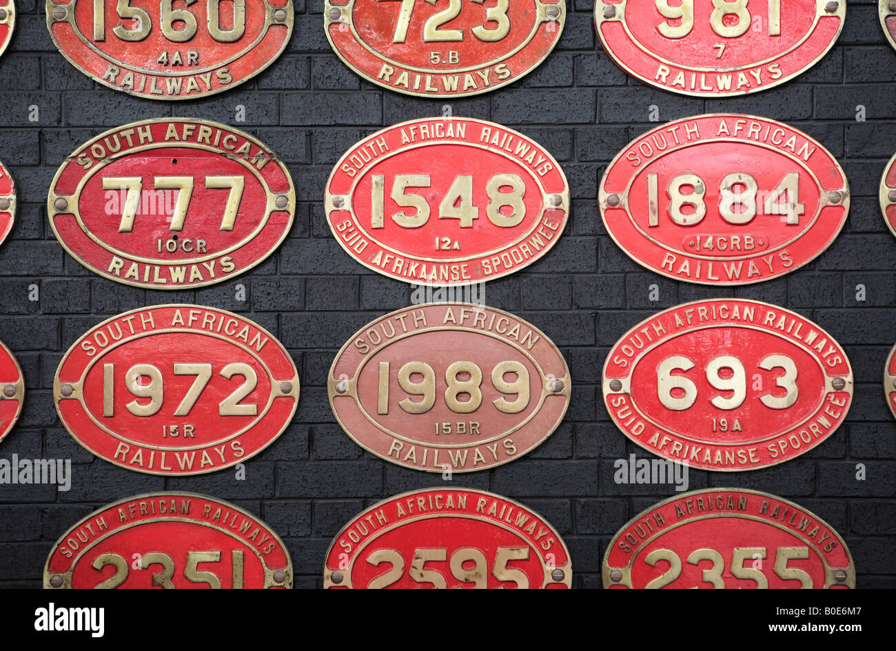 Train identification badges Stock Photo - Alamy