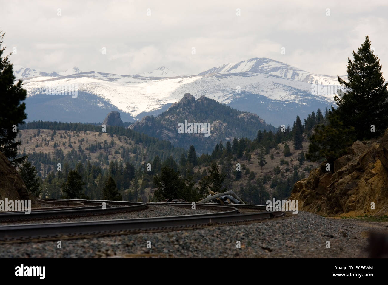 Union Pacific tracks near the Continental Divide Stock Photo - Alamy