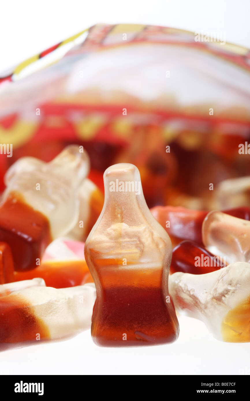 Sweets different sweat jelly gums Cola bottles Stock Photo - Alamy
