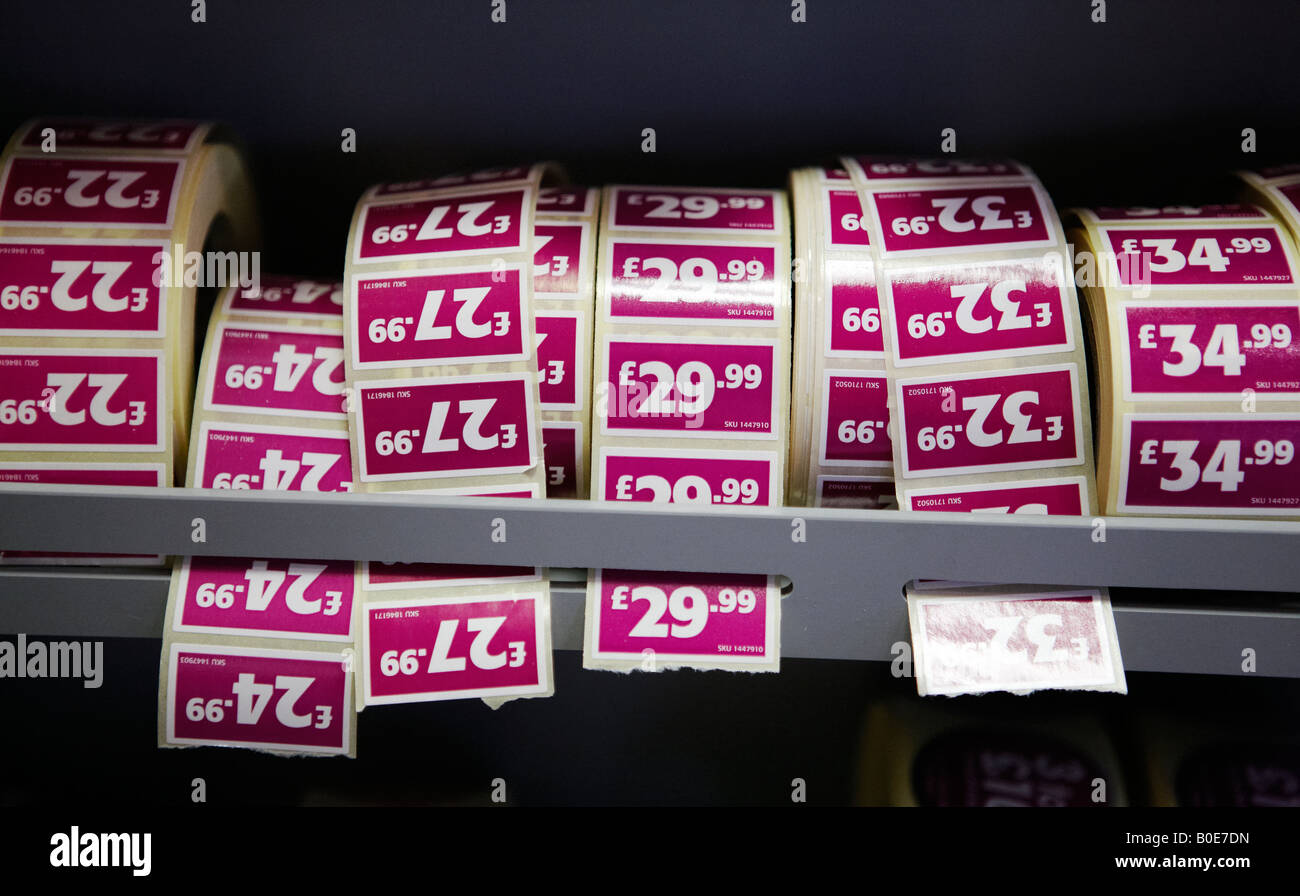 Shop price stickers hi-res stock photography and images - Alamy