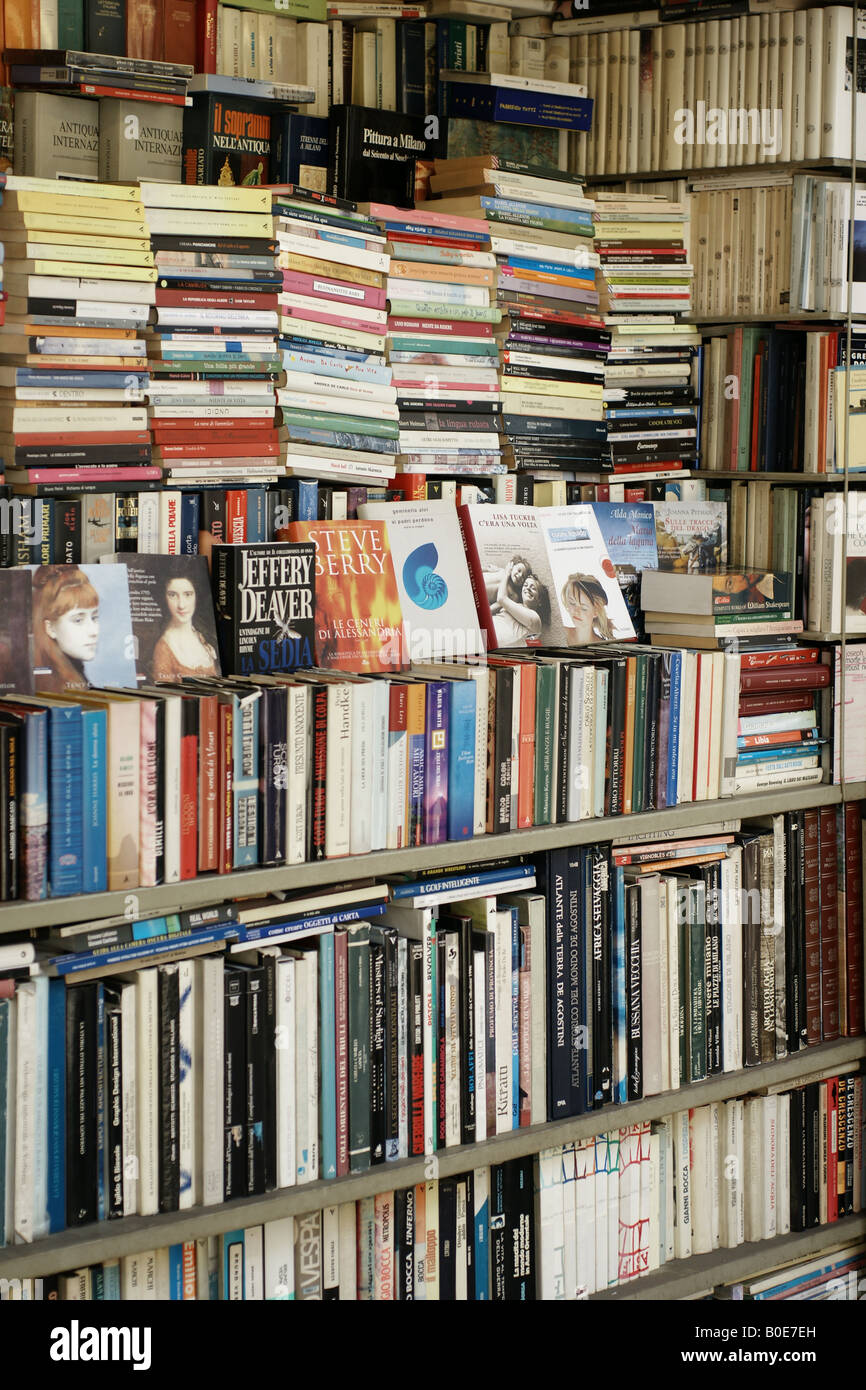 Second hand books displayed on a road booth Stock Photo - Alamy
