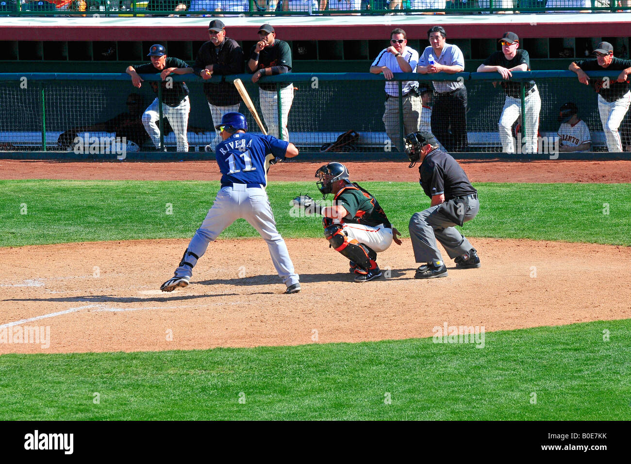 Baseball Spring Training game in Scottsdale Arizona between San ...