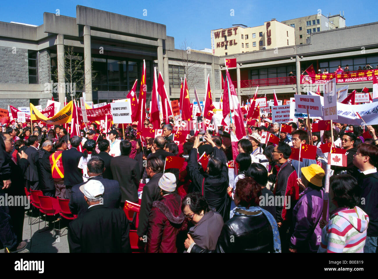 Peaceful Chinese Protest Rally held in Chinatown Vancouver British ...