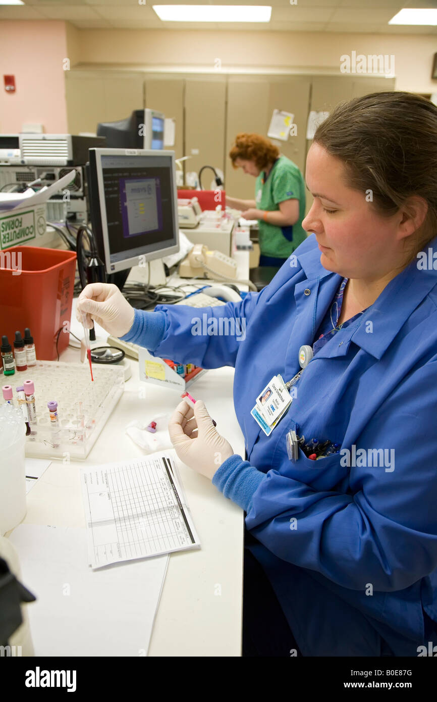 Detroit Michigan Olena Omeltchouk runs blood tests ordered by doctors ...