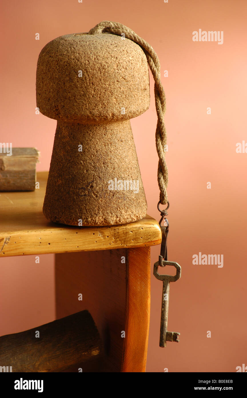 Cork and key Stock Photo - Alamy