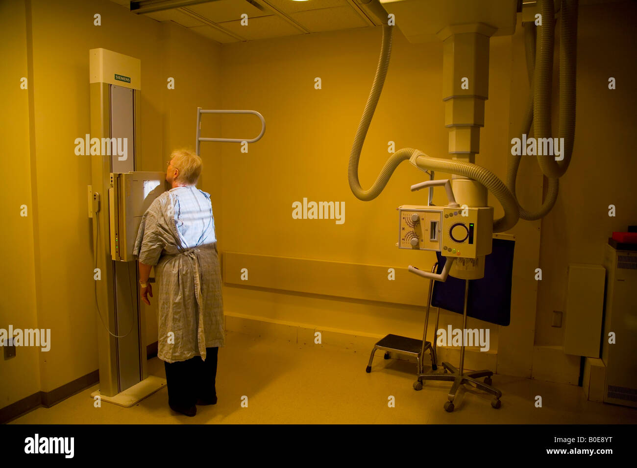 Patient Participating In Clinical Trial Of Cancer Treatment Gets Chest