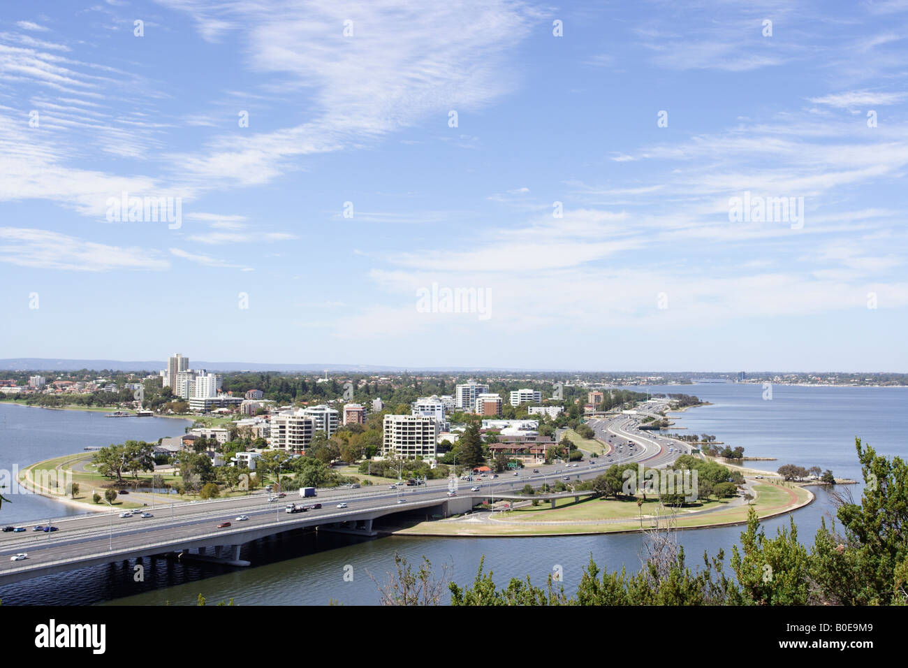 View of Perth from Kings Park in Perth, Western Australia Stock Photo ...