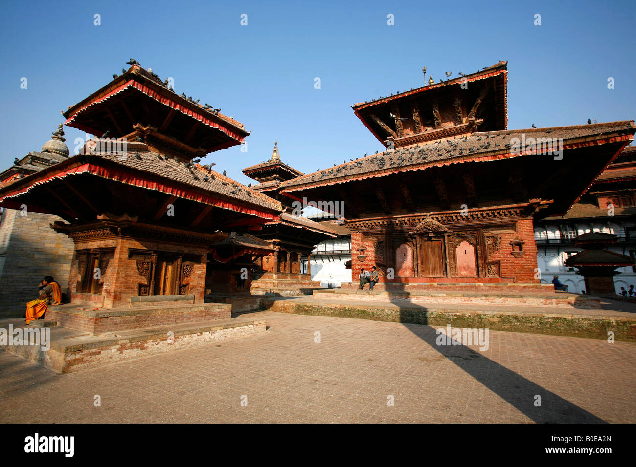 pagodas in durbar square in kathmandu nepal Stock Photo - Alamy