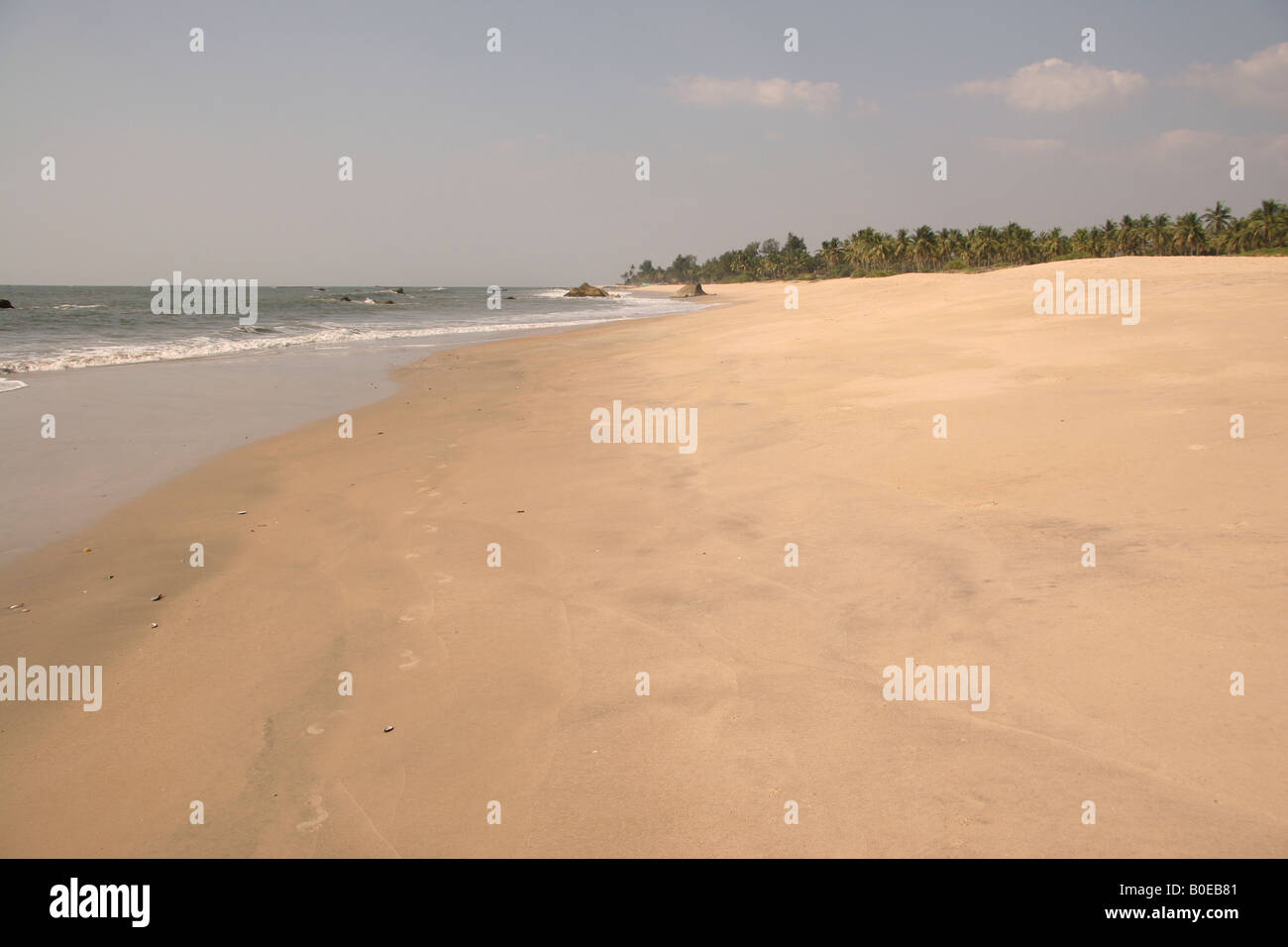The empty beach at Marawanthe in Karnataka South India Stock Photo - Alamy