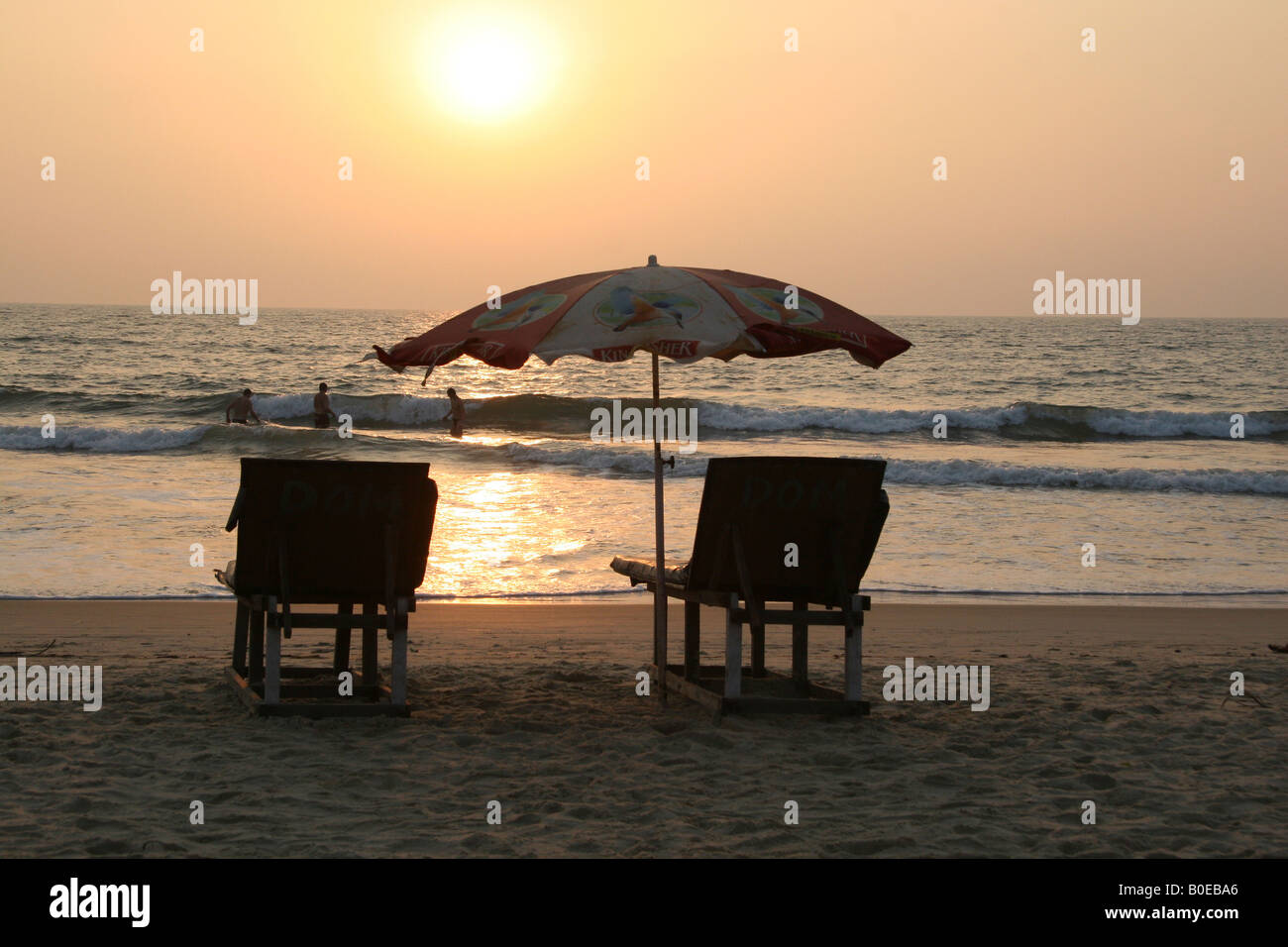 Sunset at Bogmalo Beach in Goa, India Stock Photo - Alamy
