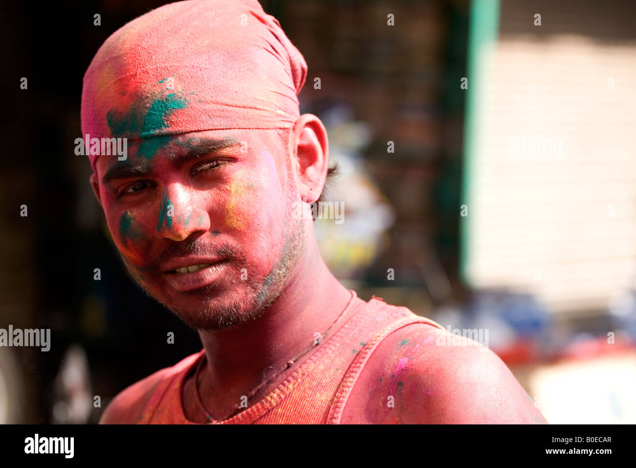 Smeared with colourful powder hi-res stock photography and images - Alamy