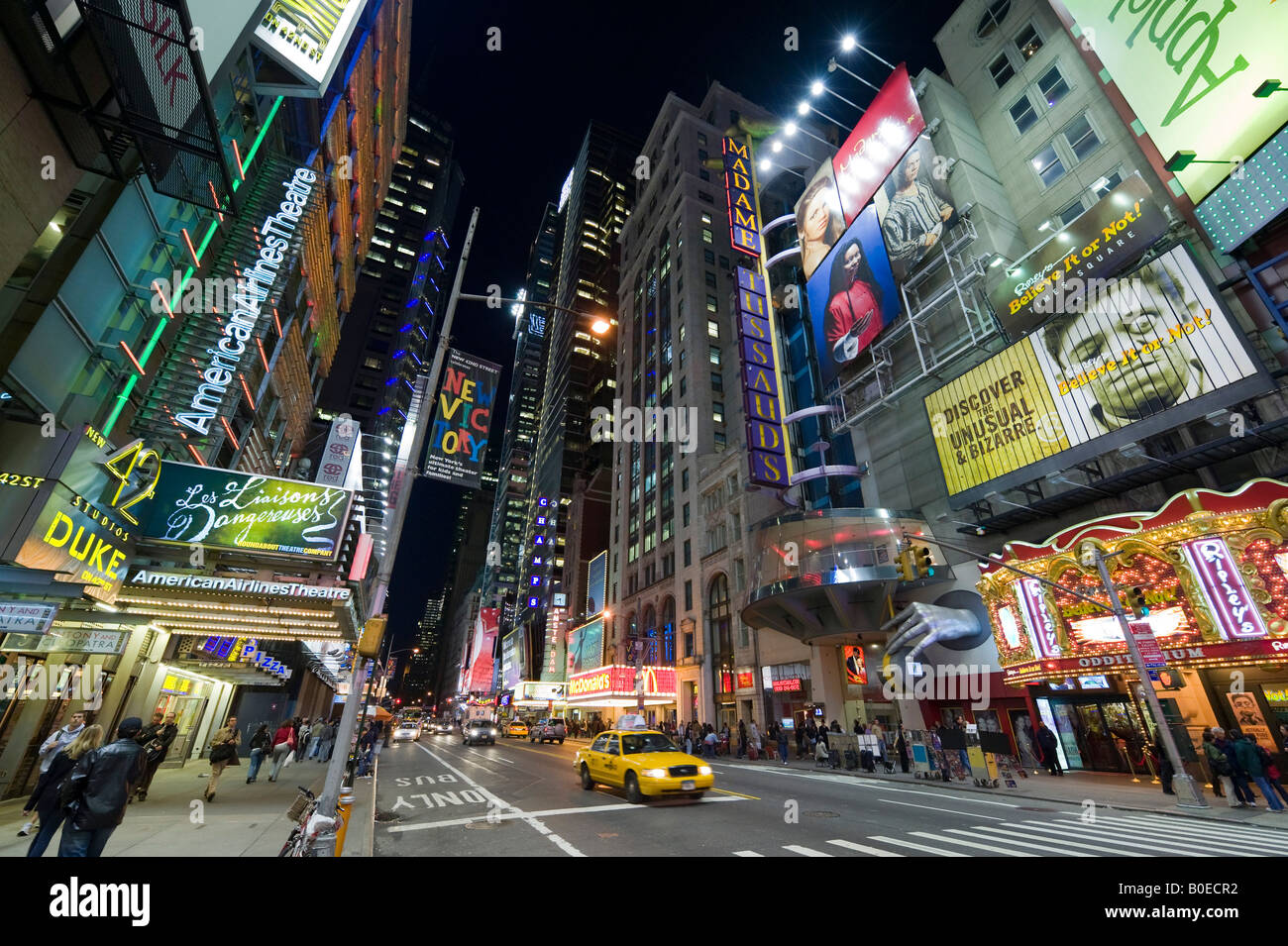 West 42nd Street at Times Square, Manhattan, New York City Stock Photo - Alamy