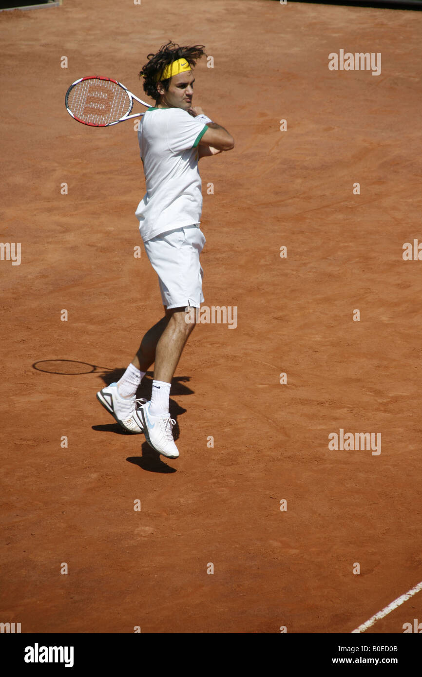 roger federer at the atp masters in rome may 2008 Stock Photo - Alamy