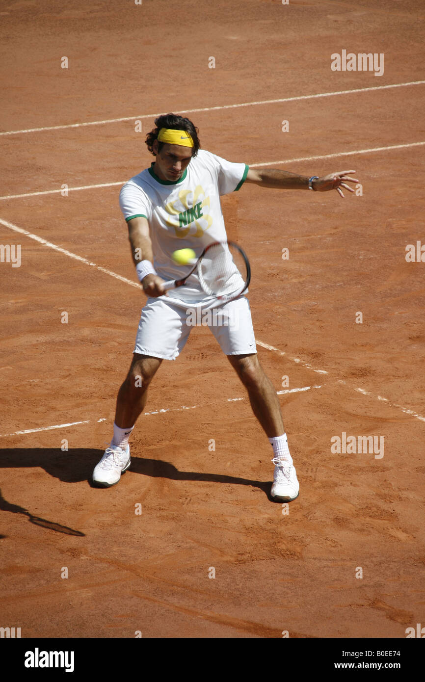 roger federer at the atp masters in rome may 2008 Stock Photo - Alamy