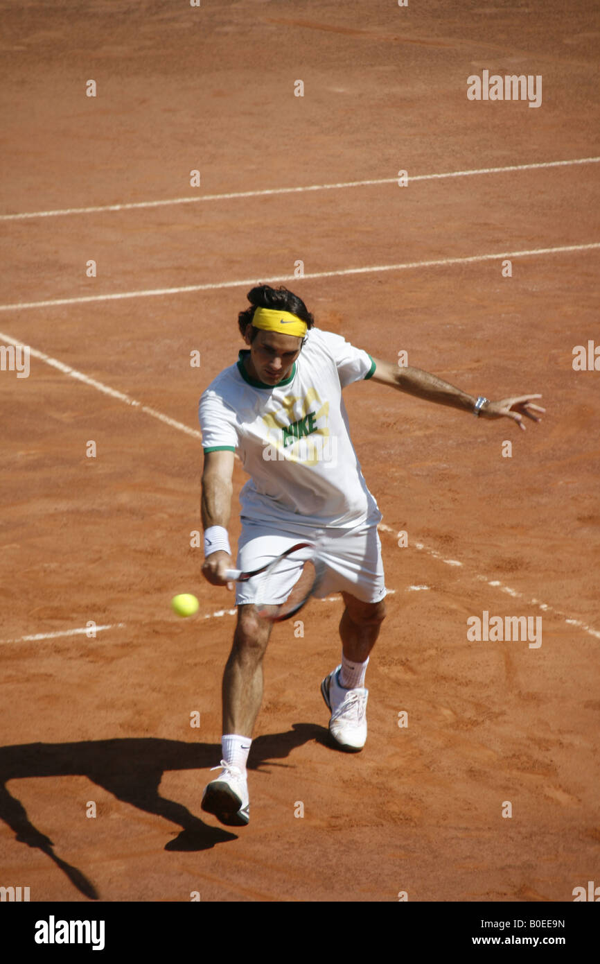 roger federer at the atp masters in rome may 2008 Stock Photo - Alamy