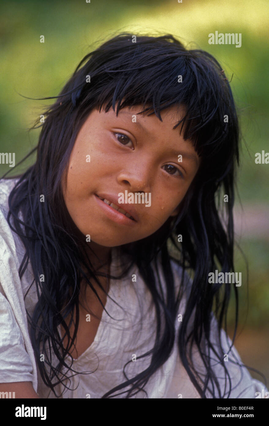 Indian Boy (Maya Lacandon ) Portrait - Chiapas Mexico Stock Photo - Alamy