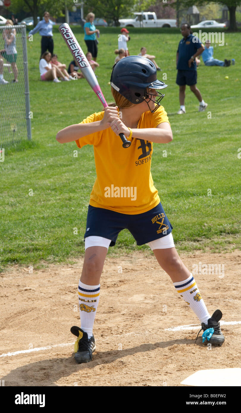 Girl Softball Batter High Resolution Stock Photography and Images - Alamy