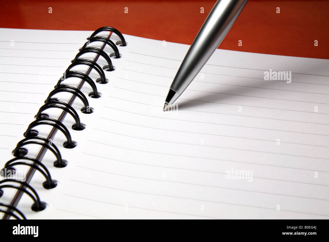Pen And Notebook Stock Photo - Alamy