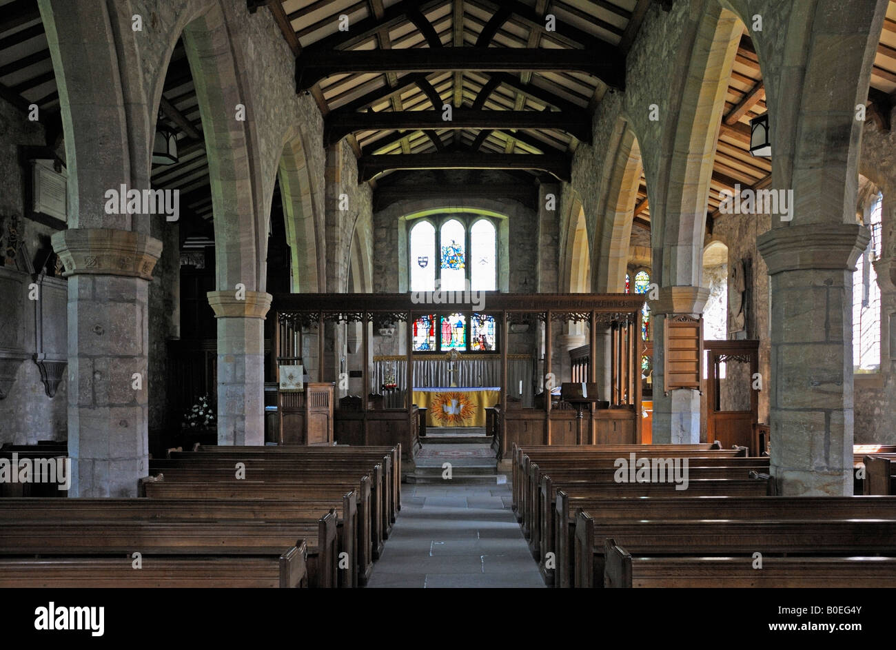 Interior looking East. Church of Saint John the Baptist, Tunstall ...