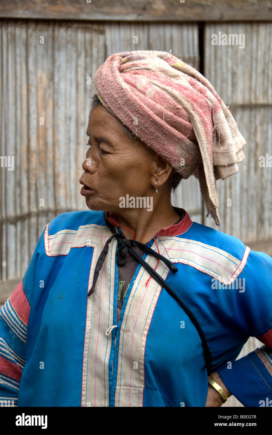 Lahu hill tribe woman in a village in northern Thailand Stock Photo - Alamy